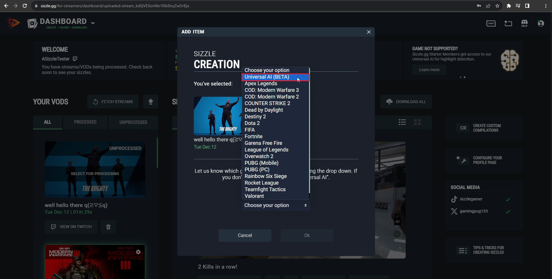 Elevate Your Streaming Experience with Sizzle.gg’s NEW Universal AI Feature – Sizzle Blog